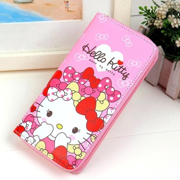 Hello Kitty | Bags | Hello Kitty Wallet Organizer Long Pink Red Bows 3 ...